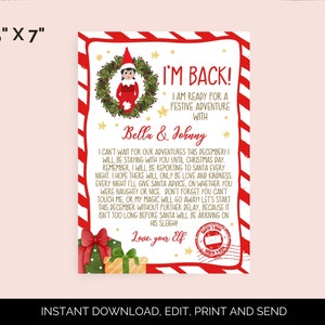 Editable Christmas Girl Elf Arrival Letter for Kids Christmas - Etsy