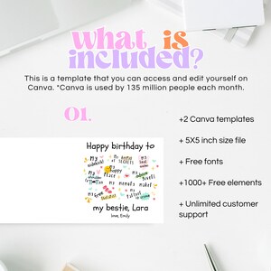 Editable Best Friend Birthday Card, My Bestie Birthday Card, My ...