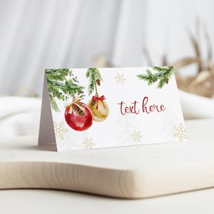 Editable Christmas Food Label Tent Cards Template, Baby Shower Table ...