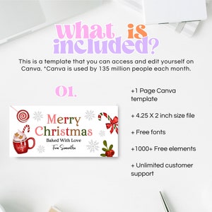 Editable Santa Cookie Bag Topper Template, Christmas Treat Bag Labels ...