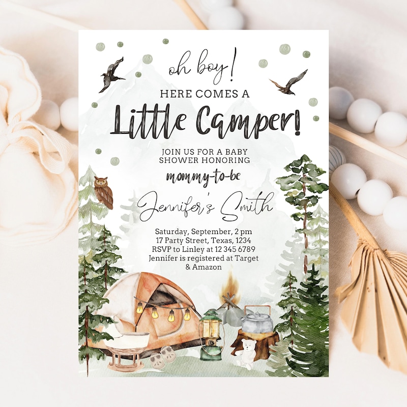 Camping Invitations - Etsy