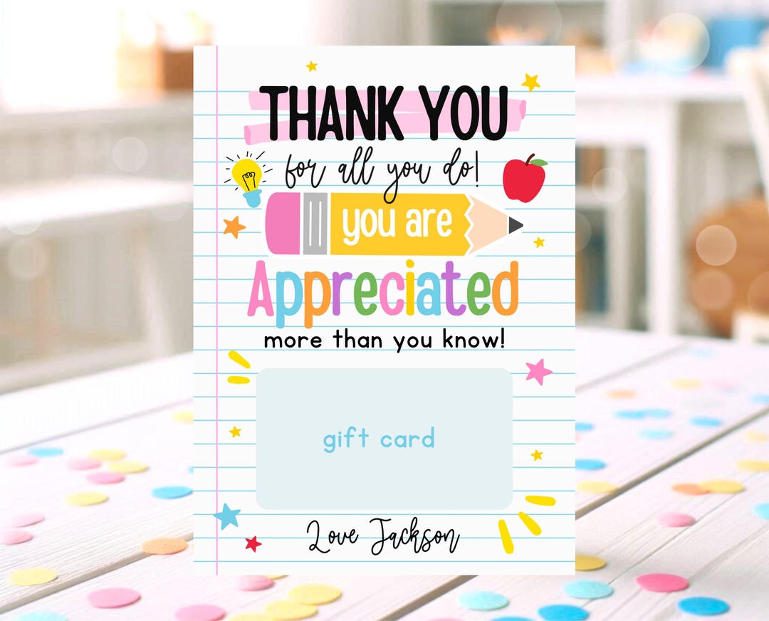 Editable Teacher Gift Card Holder, Teacher Coffee Gift Card Holder ...