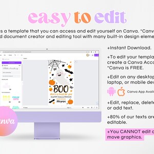 Editable Halloween Favor Tag Template, Halloween Thank You Tag ...