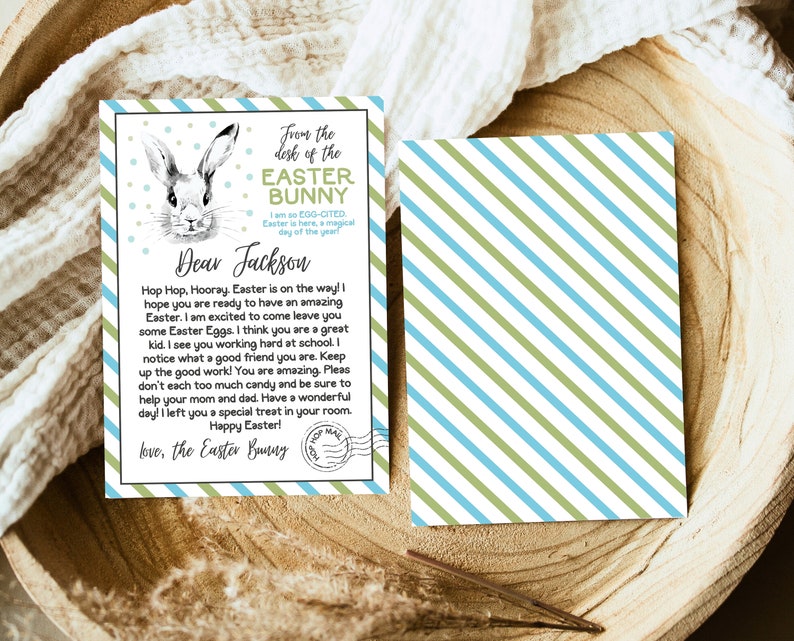 Editable Easter Bunny Arrival Letter, Easter Bunny Return Letter ...