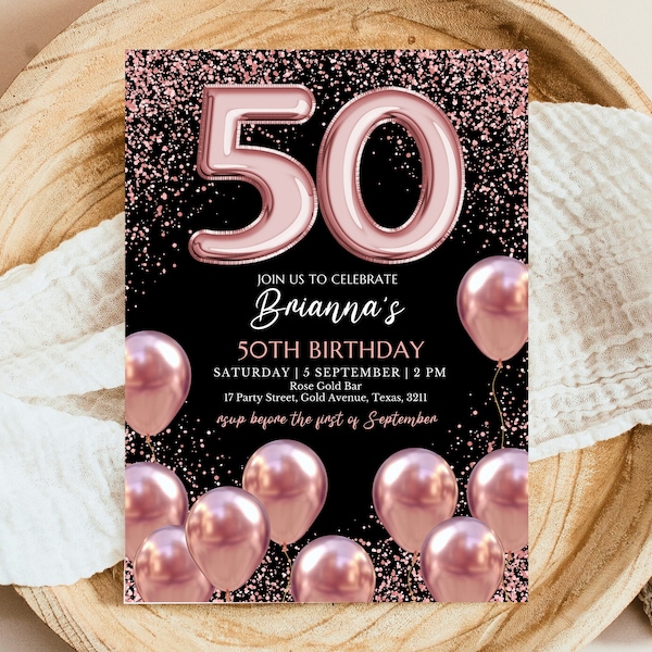 50th Birthday Party Program Template - Etsy