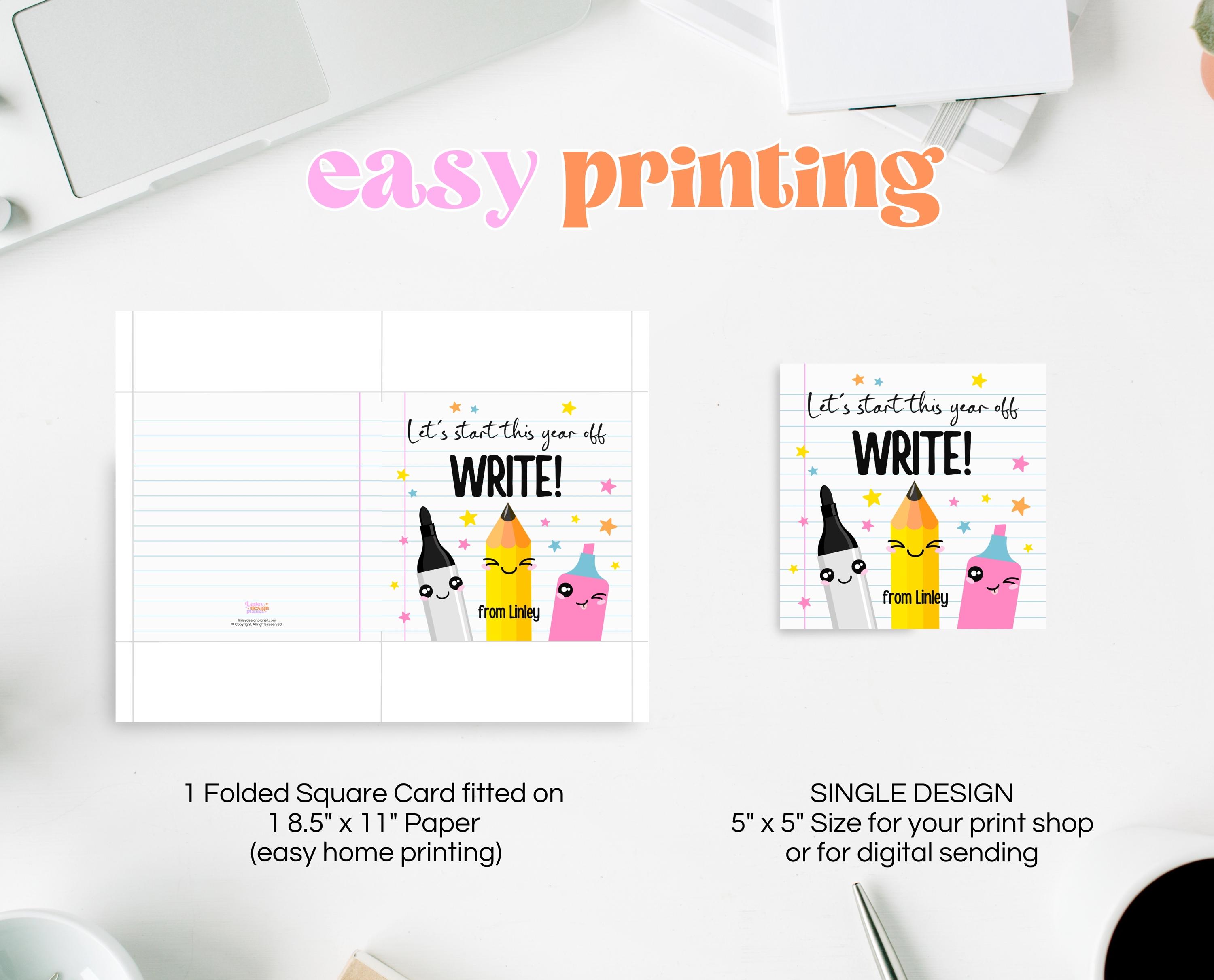 Editable Teacher Appreciation Gift Card Foldable Thank You Card End of ...