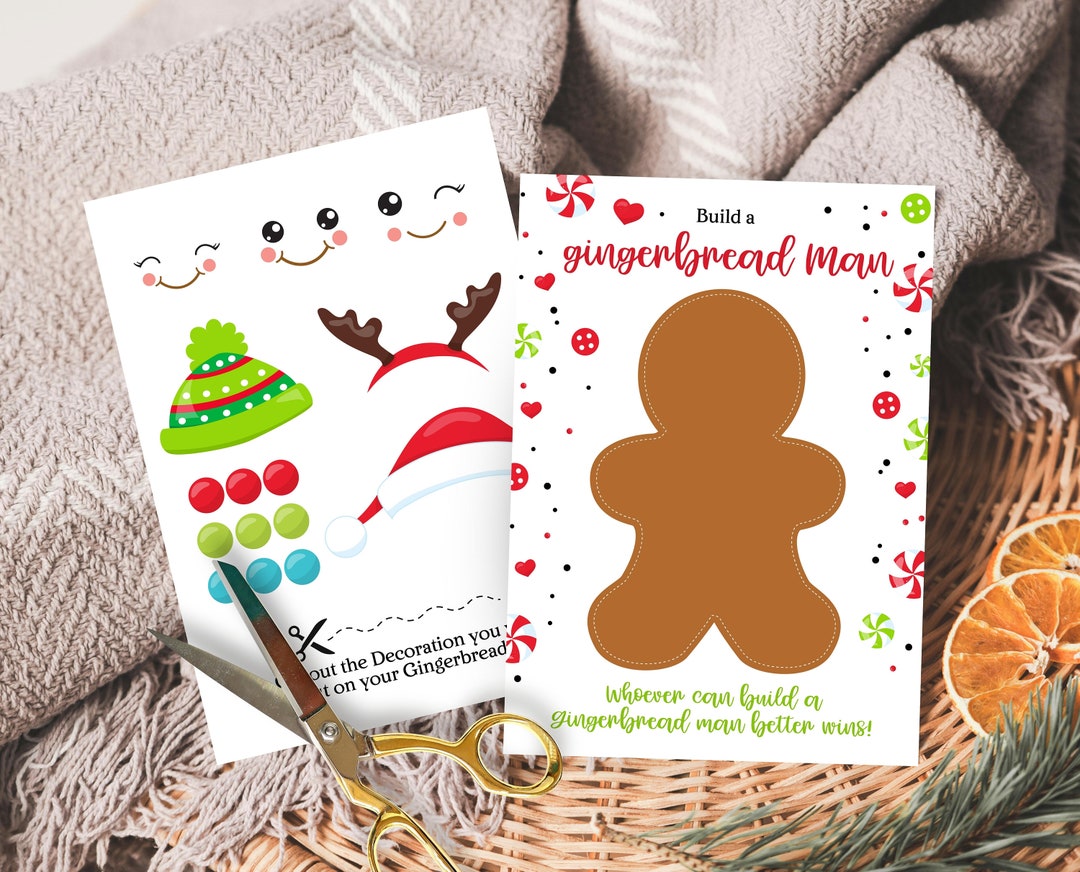 Decorate A Gingerbread Cookie Activity, Build A Gingerbread Man ...