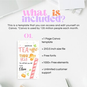 Editable Iced Tea Gift Tags, End of School Year Tag, You're Tea-riffic ...