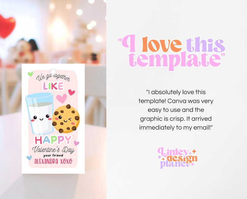 Editable Cookie Valentine Gift Tag, Cookie Valentine Gift Tags, School ...