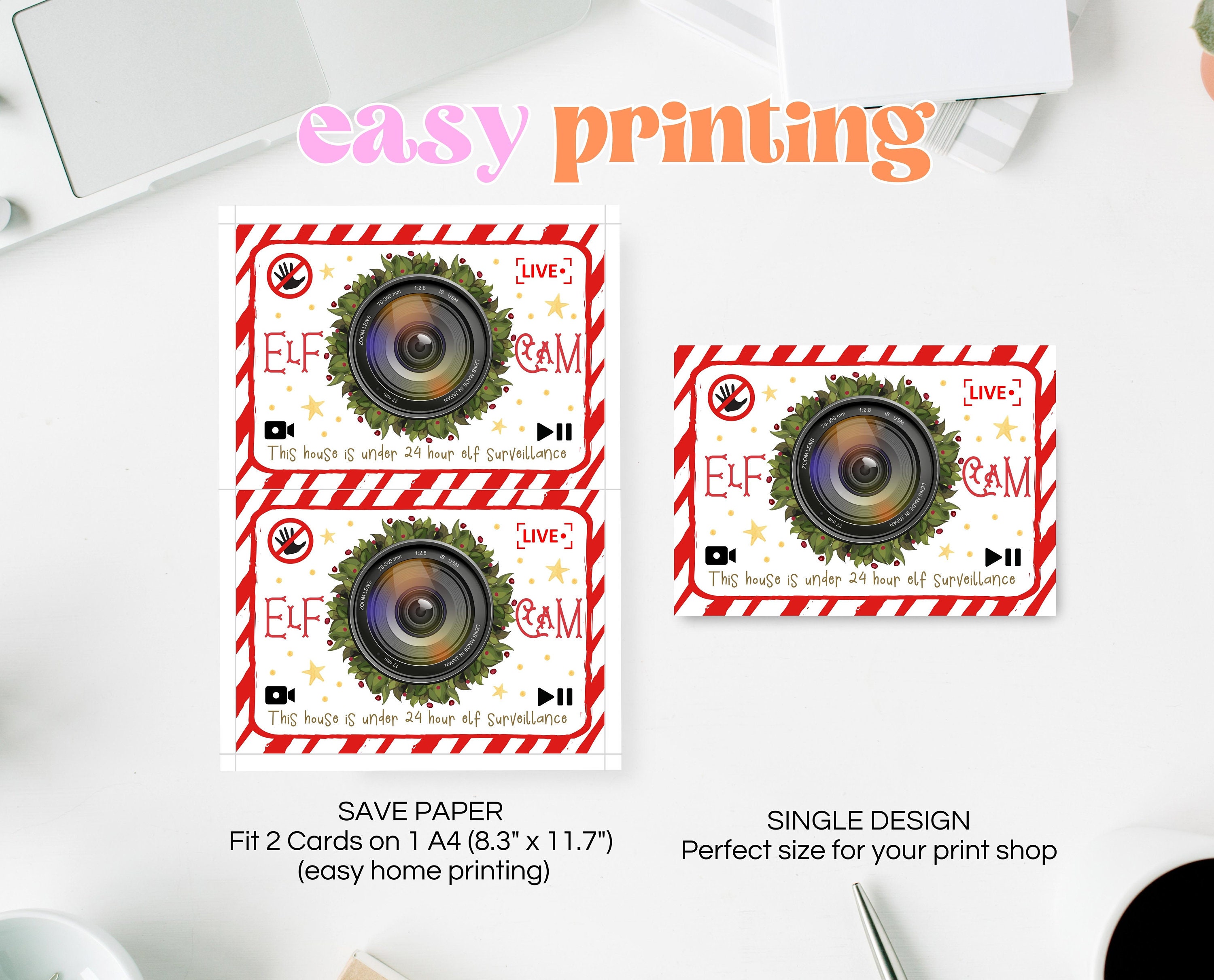 Printable Christmas Elf Camera, Do Not Touch Me Christmas Elf Cam ...