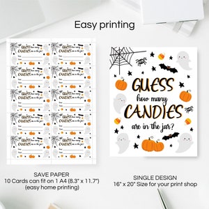 Halloween Game, Guess How Many Candies Are in the Jar Halloween Baby ...