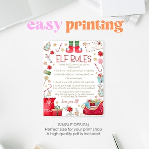 Editable Christmas Elf Magic Rules for Kids Sign, Do Not Touch Me ...