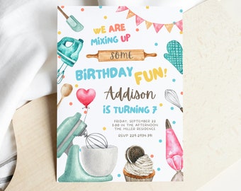 Birthday Card Invitation Cooking - Etsy Canada