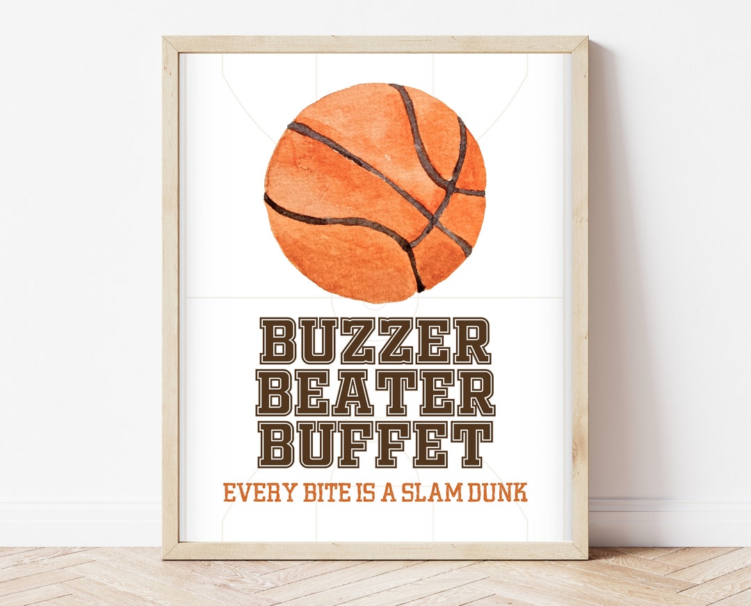 Basketball Birthday Food Table Sign: Editable Sport Party Decor ...