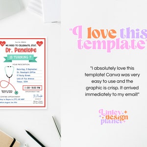 Editable Kids Medical Birthday Invitation, Kids Doctor Invite, Kids ...