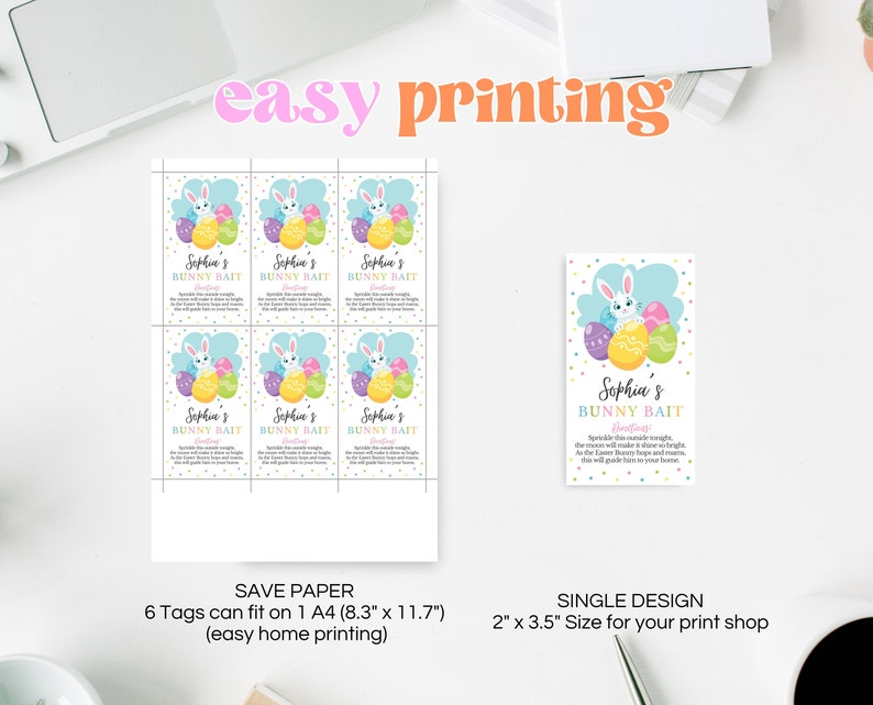 Editable Bunny Bait Tag, Bunny Food Printable, Easter Activities for ...