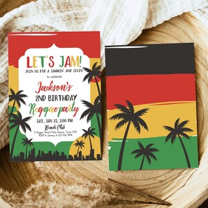 Editable Reggae Birthday Invitation: Jamaican Theme (digital Download ...