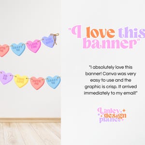 Editable Heart Candy Banner, Heart Candy Theme Valentine, Little ...