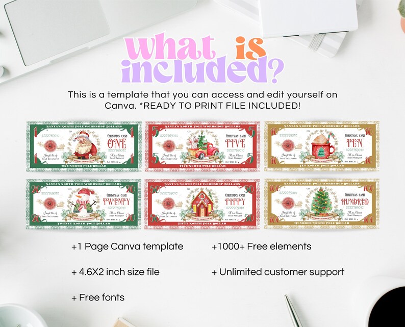 Printable Christmas Money, North Pole Dollar Bill Kid's Activity ...