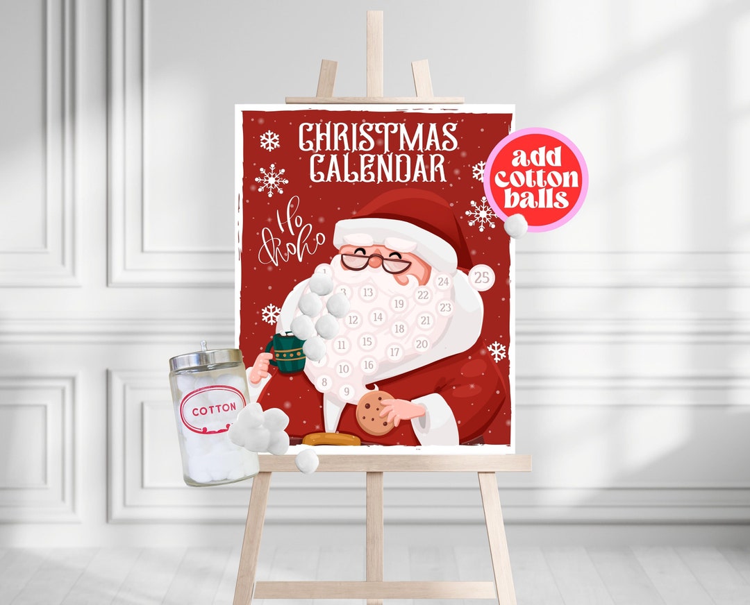 Christmas Advent Calendar, Printable Advent Calendar, Christmas ...