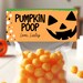 Editable Pumpkin Poop Bag Topper, Halloween Favor Tag, Trick or Treat ...