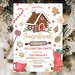 Editable Christmas Gingerbread House Decorating Party Invitation Red ...