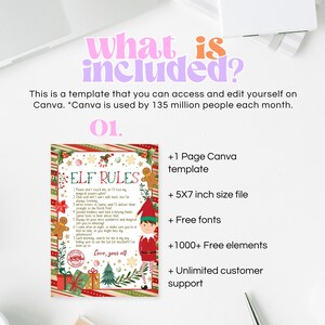 Editable Christmas Elf Magic Rules for Kids Template, Do Not Touch Me ...