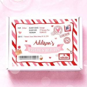 Editable Valentines Day Gift Box Label Personalized Valentine - Etsy