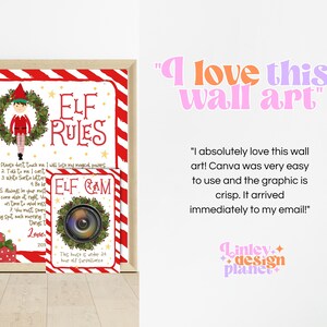 Christmas Elf Rules Sign With Elf Camera, Do Not Touch Me Christmas Elf ...