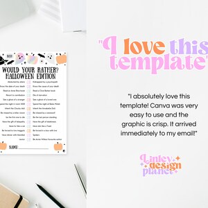 Halloween What Would You Rather Game, Halloween Trivia Game Template ...