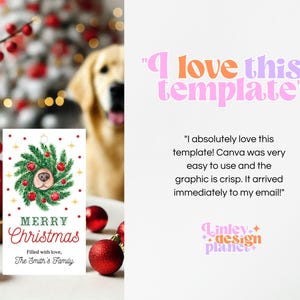 Editable Dog Christmas Gift Tag Template, Merry Christmas Holiday Gift ...