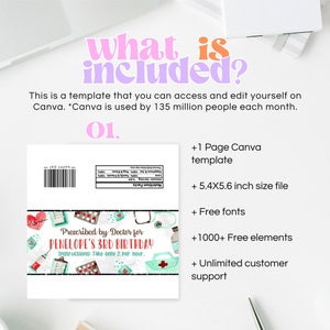 Editable Medical Birthday Candy Bar Wrapper Template, Birthday ...