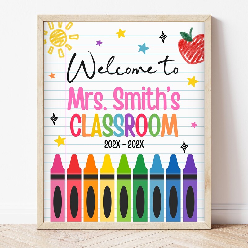 Crayon Sign Door Hanger - Etsy