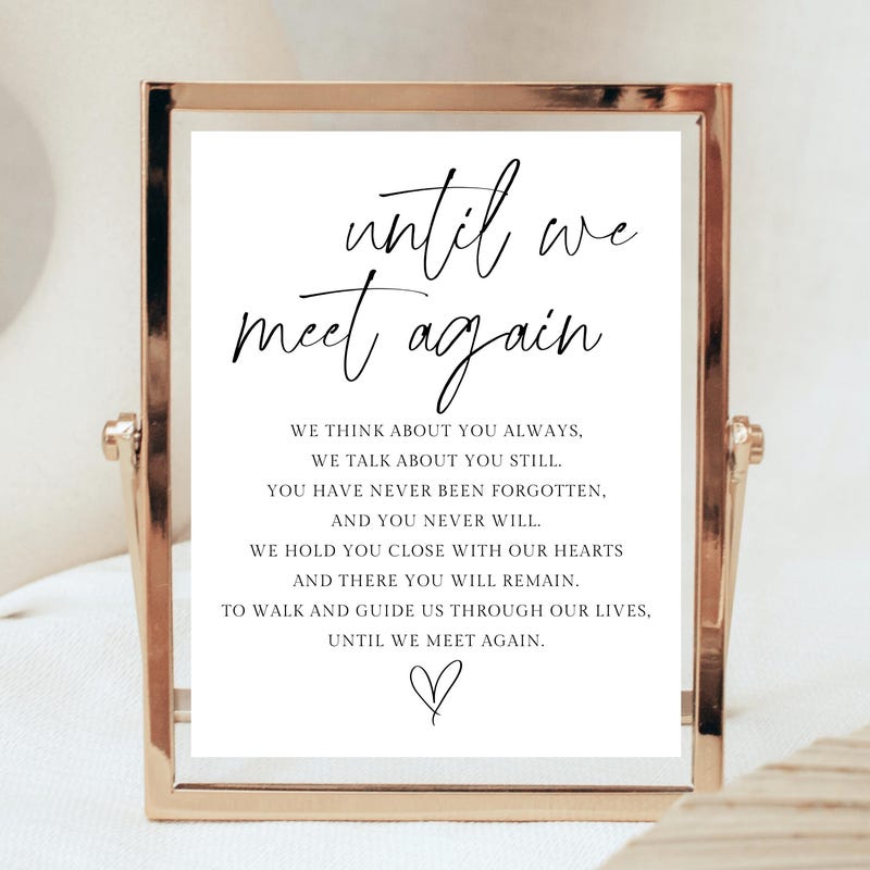 In Memoriam Sign - Etsy
