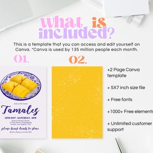 Editable Tamales Invitation, Fall Tamales Invitation, Fall Dinner ...