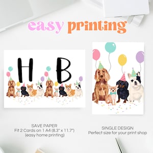 Dog Happy Birthday Banner, Puppy Birthday Banner, Printable Dog ...