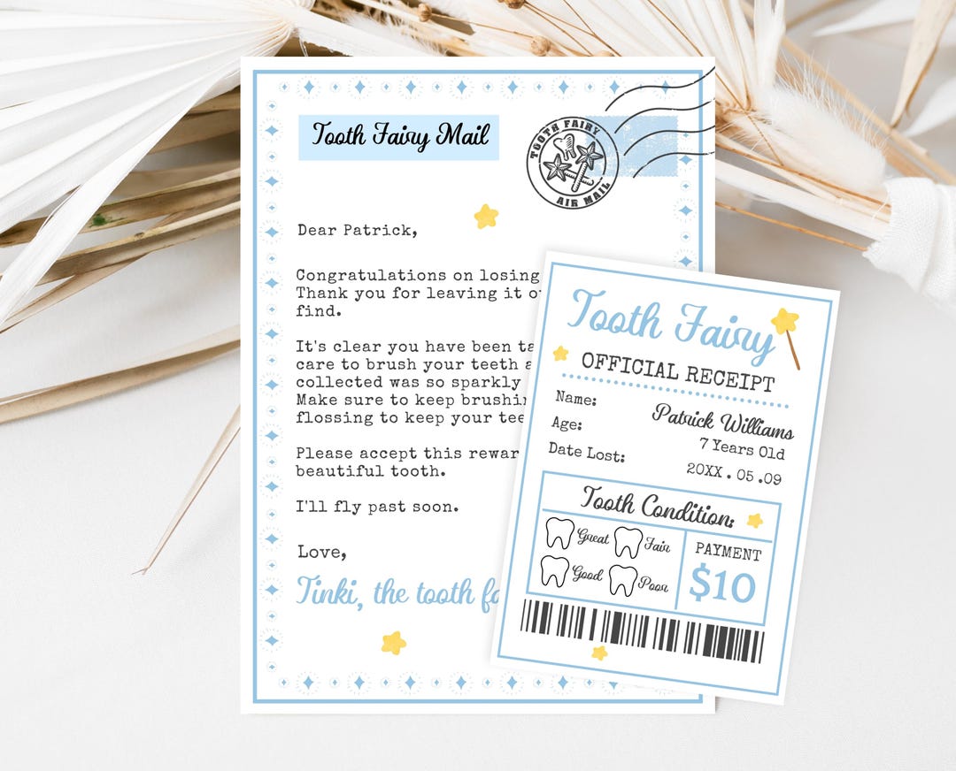 Editable Tooth Fairy Letter, Tooth Fairy Note, I Lost My First Tooth ...