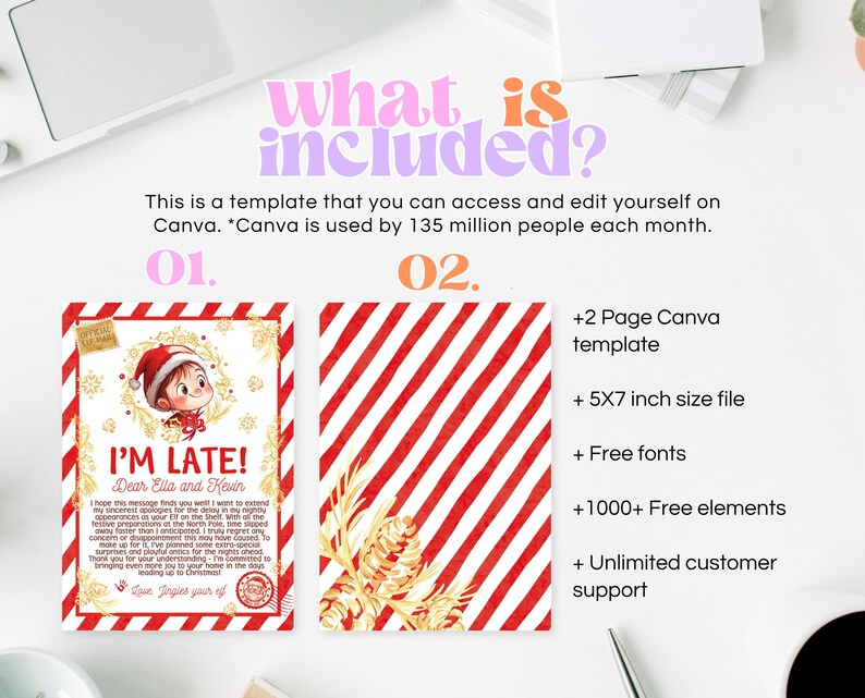 Editable Elf I'm Late Arrival Letter, Christmas Elf Last Minute Letter ...
