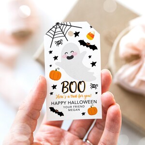 Editable Halloween Favor Tag Template Halloween Thank You - Etsy