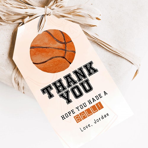 Editable Basketball Birthday Favor Tags Basketball Birthday - Etsy