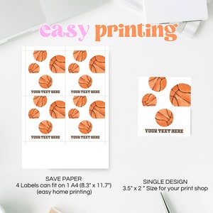 Editable Basketball Birthday Food Label, Basketball Birthday Food Tent ...