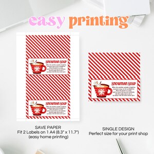 Editable Snowman Soup Bag Label, Snowman Soup Favors, Christmas Crafts ...