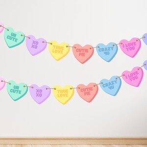 Editable Heart Candy Banner, Heart Candy Theme Valentine, Little ...