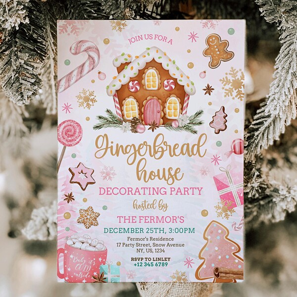 Gingerbread Invite - Etsy