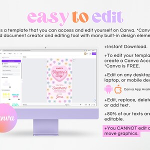 Editable Sweetheart Candy Valentine Gift Tag (digital Download) - Etsy