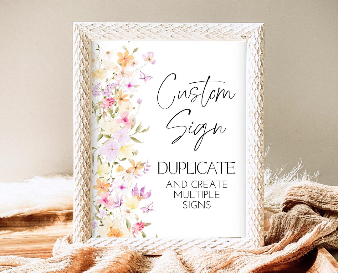 Editable Grad in Bloom Custom Sign, Wildflowers Graduation, Purple Pink ...