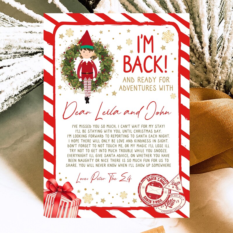 Elf First Time Arriving Letter - Etsy