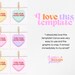 Editable Sweetheart Candy Note Cards, Conversation Hearts Theme Notes ...