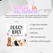Editable Favor Doggy Bag Sign , Puppy Birthday Table Decor Dog Birthday ...