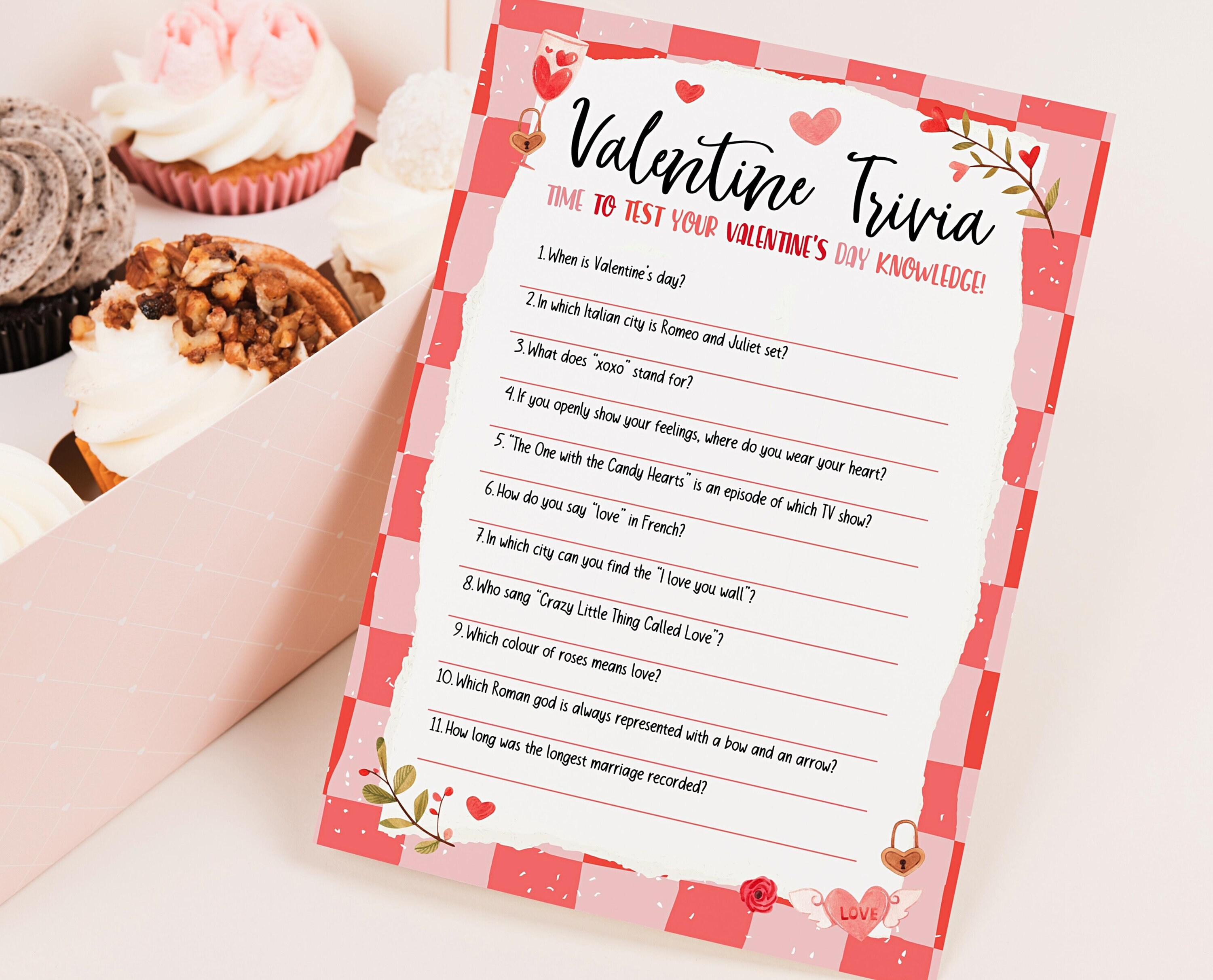 Valentines Day Trivia Game Valentines Party Game Printable - Etsy
